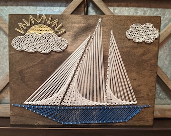 Sailboat String Art | Etsy
