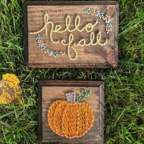 Pumpkin String Art Pumpkin Decor Fall Decor Fall Pumpkins - Etsy