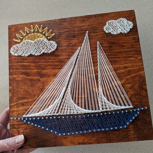 Sailboat String Art - Etsy