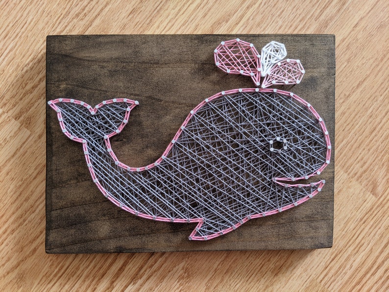 Whale String Art nursery or Kids Room - Etsy