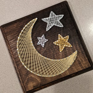 Moon and Stars String Art - Etsy