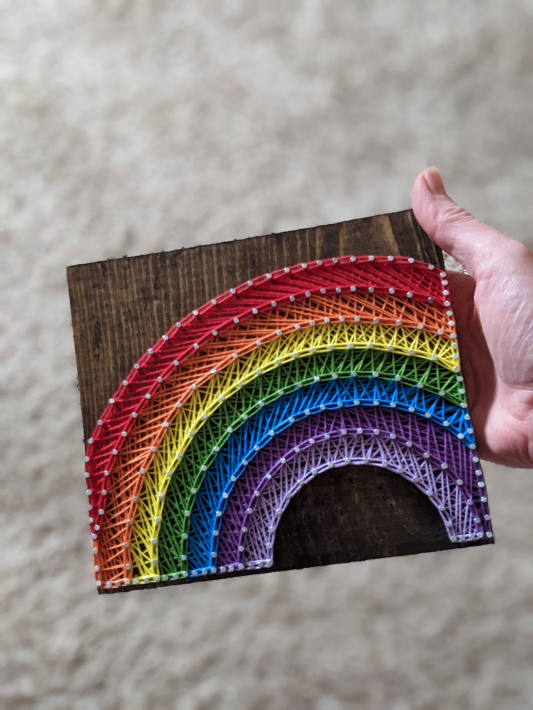 Rainbow String Art - Etsy