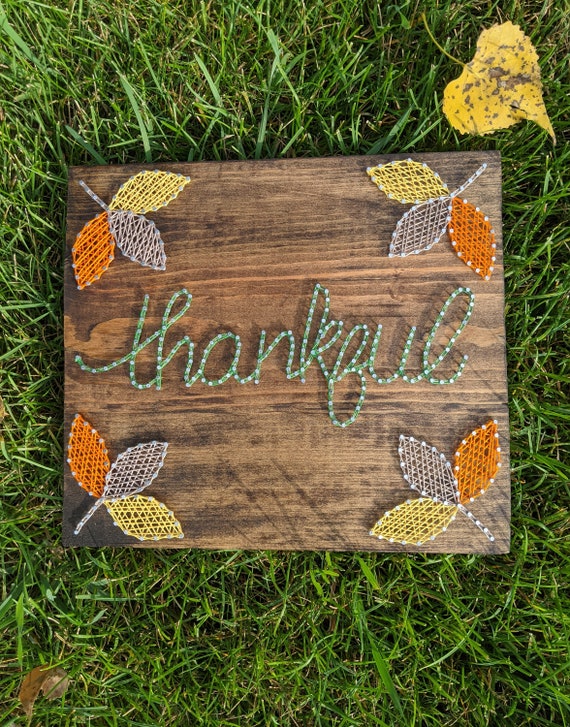 Thankful String Art Fall String Art Thanksgiving | Etsy