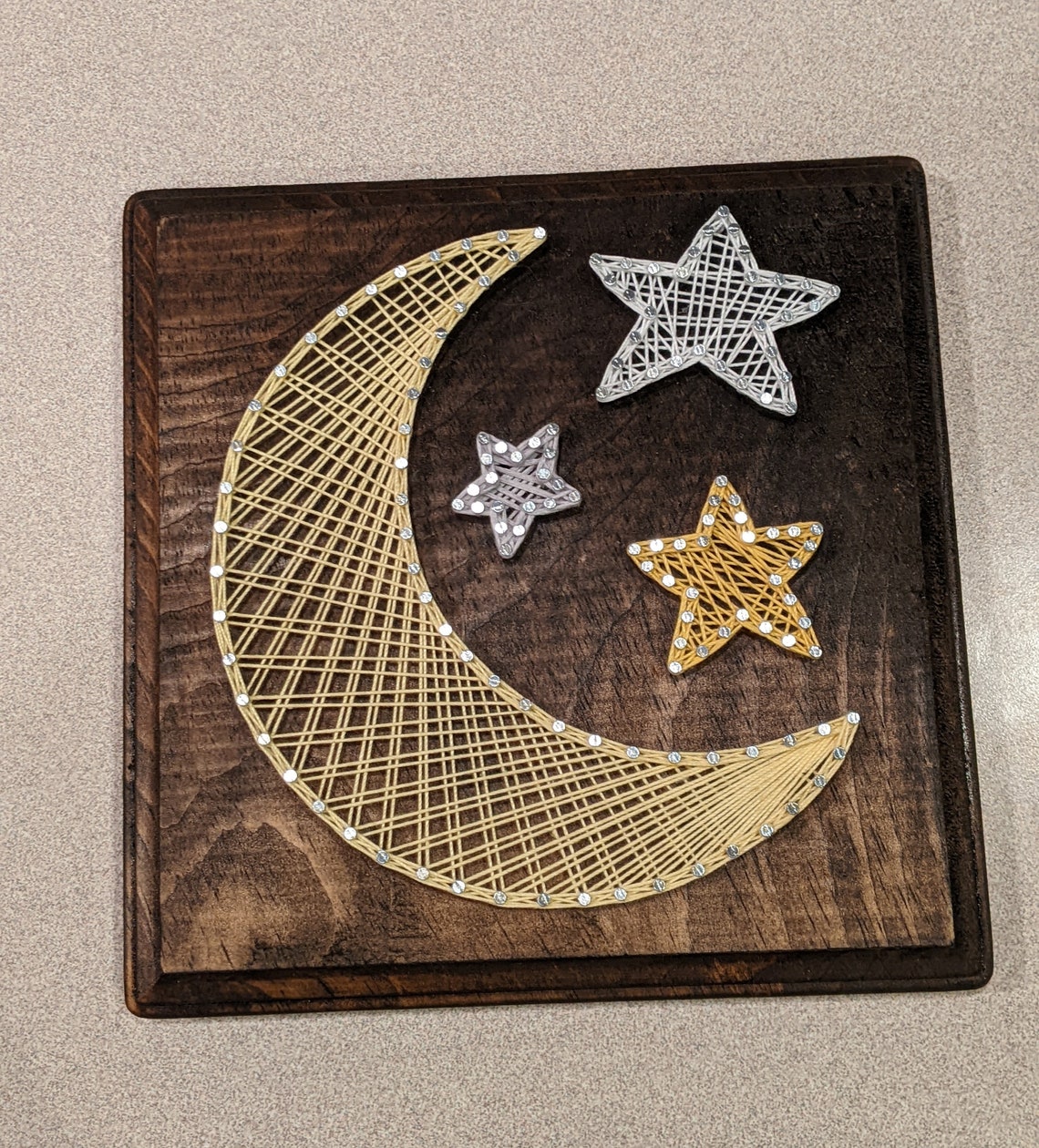 Moon and Stars String Art - Etsy