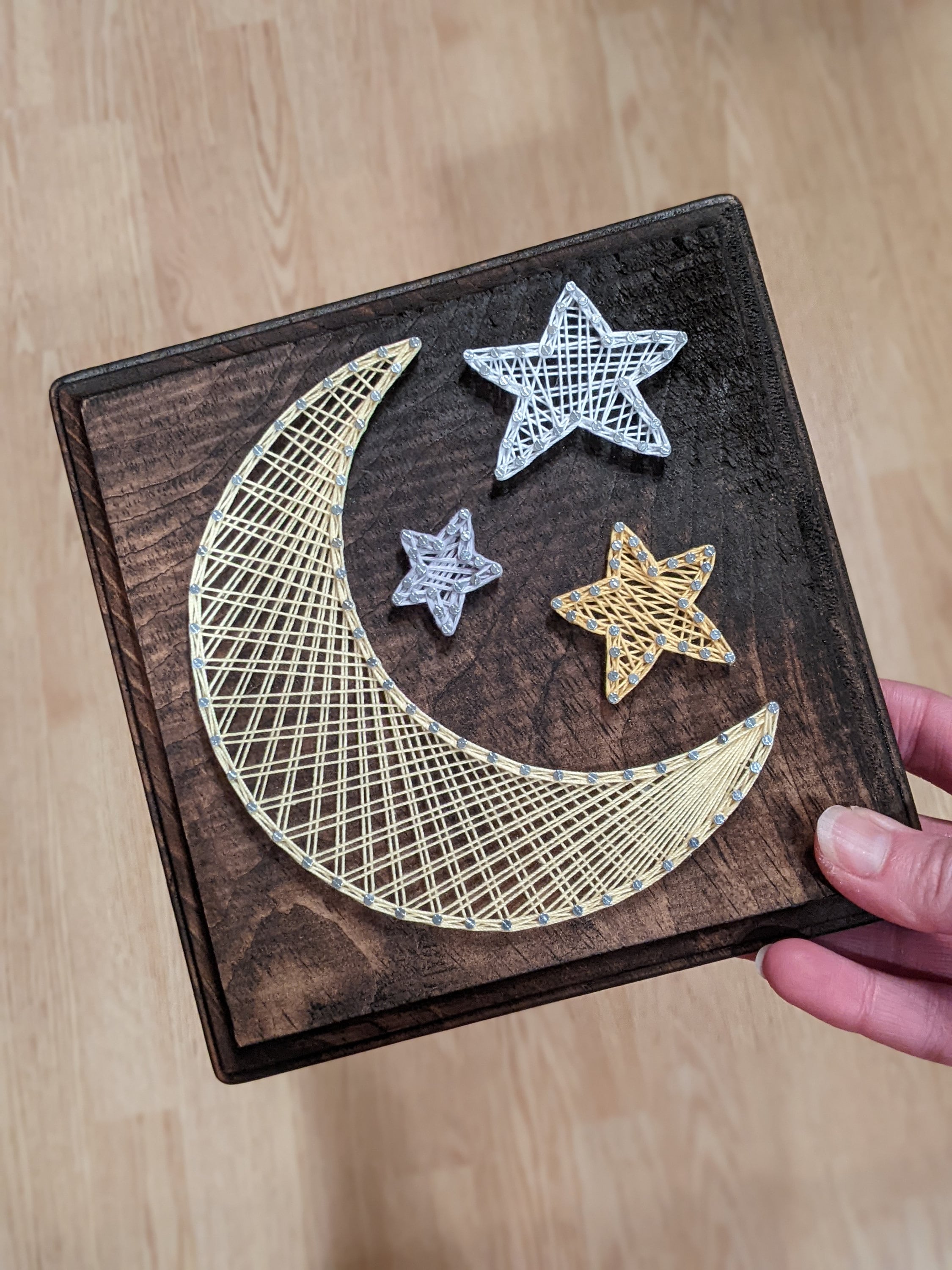 Moon and Stars String Art - Etsy