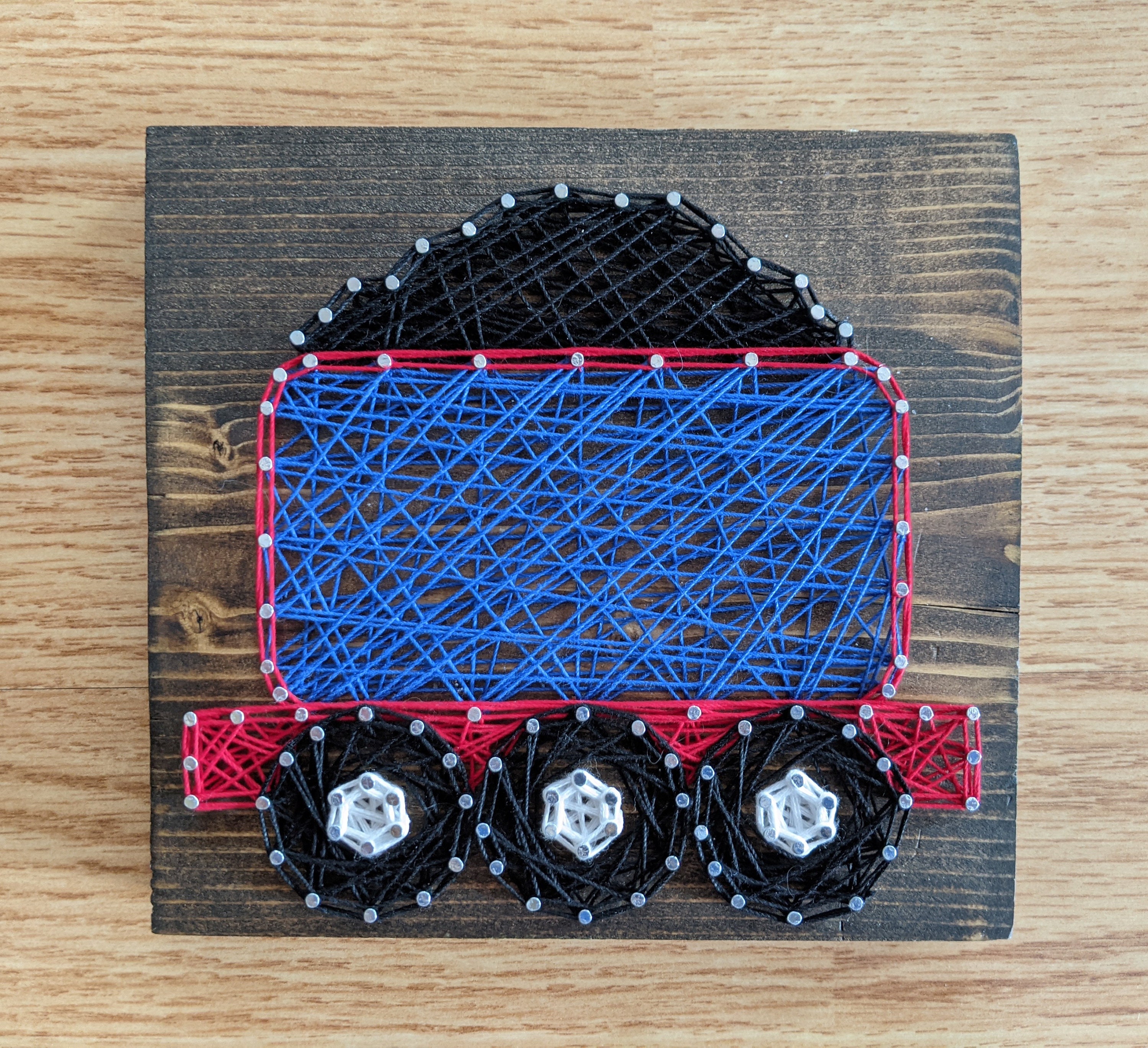 Train String Art Set engine and two coal cars Nursery or Kids Room ...