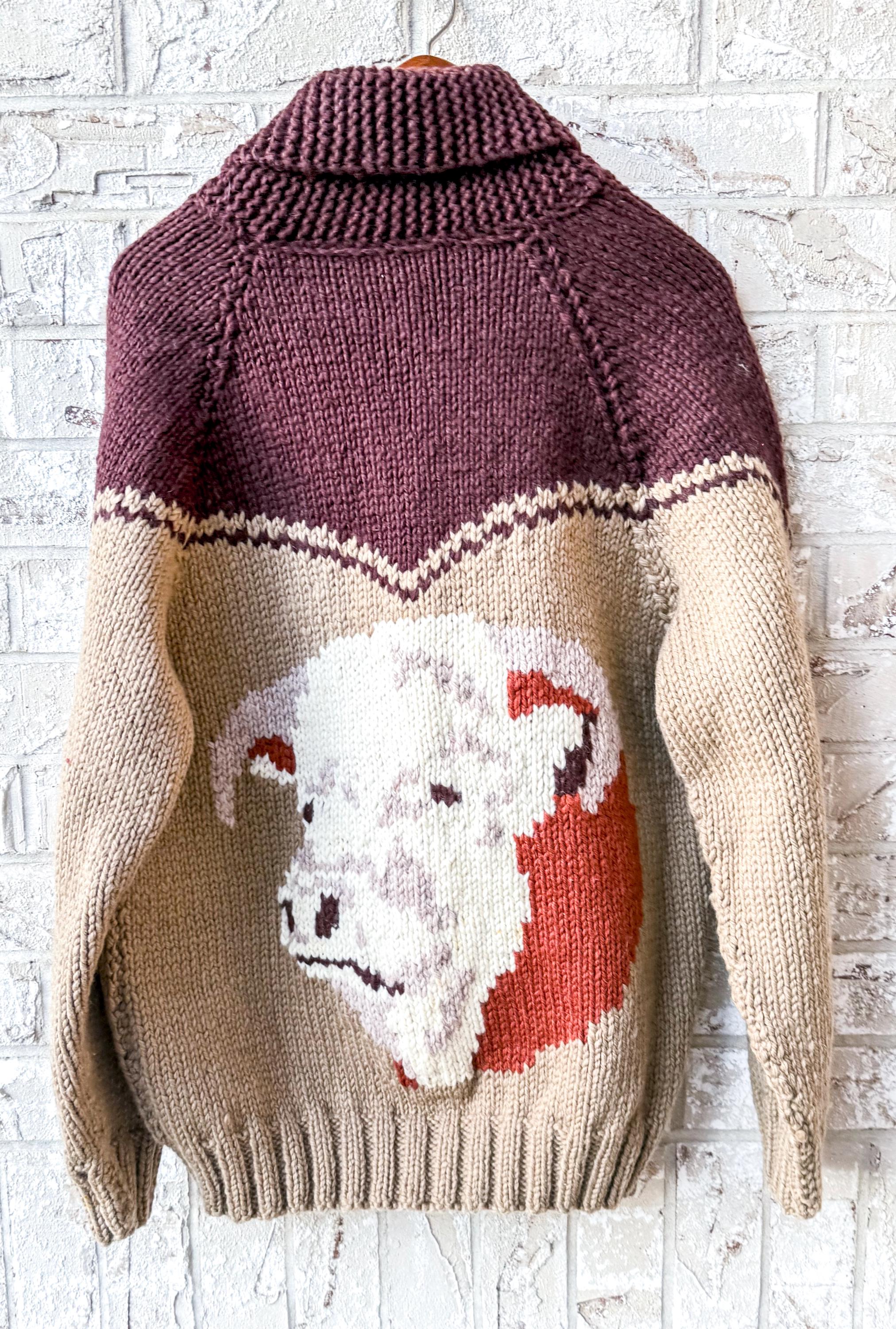 Horned Hereford Bull HAND CRAFTED Men's Sweater - Etsy