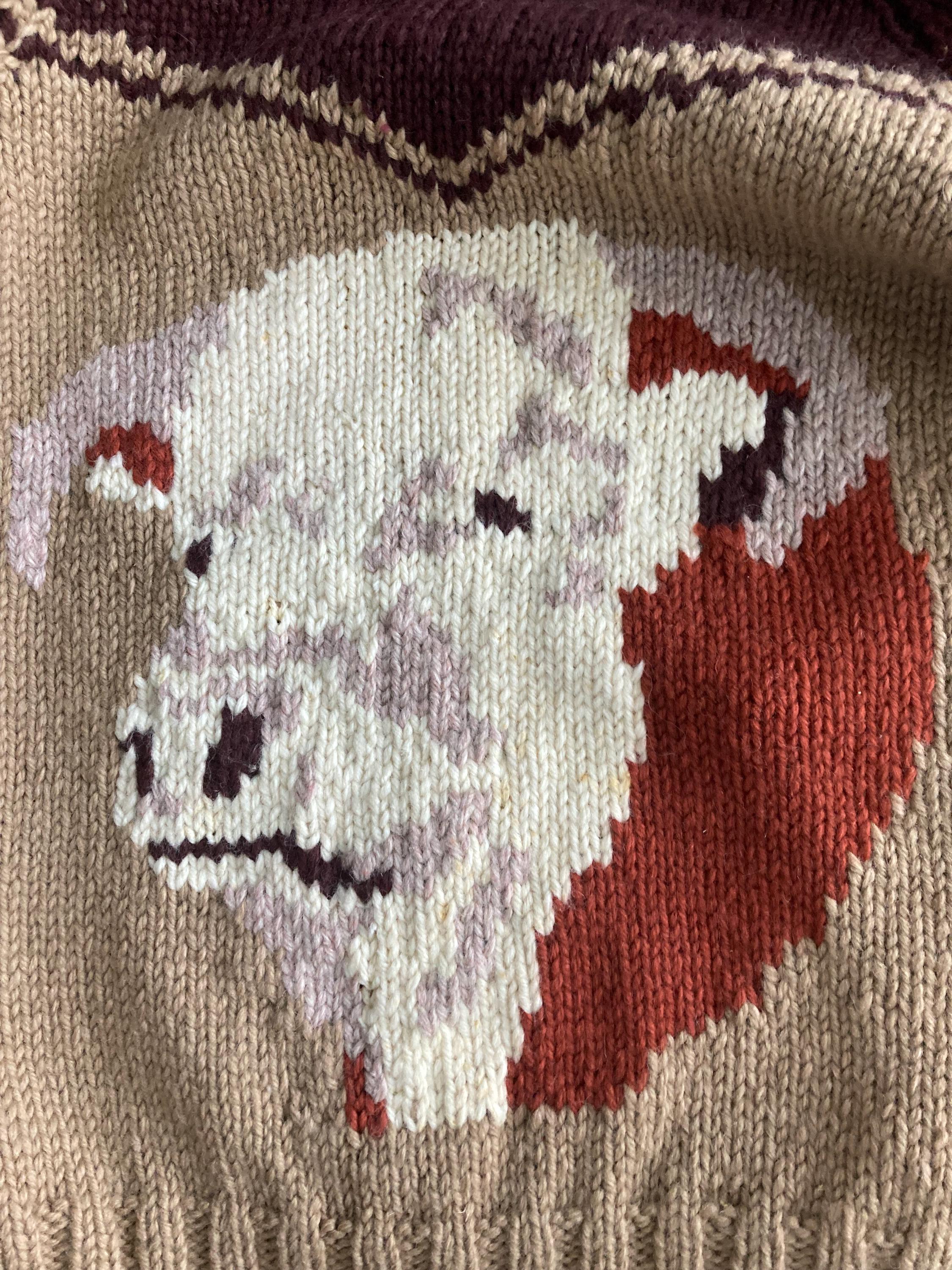 Horned Hereford Bull HAND CRAFTED Men's Sweater - Etsy