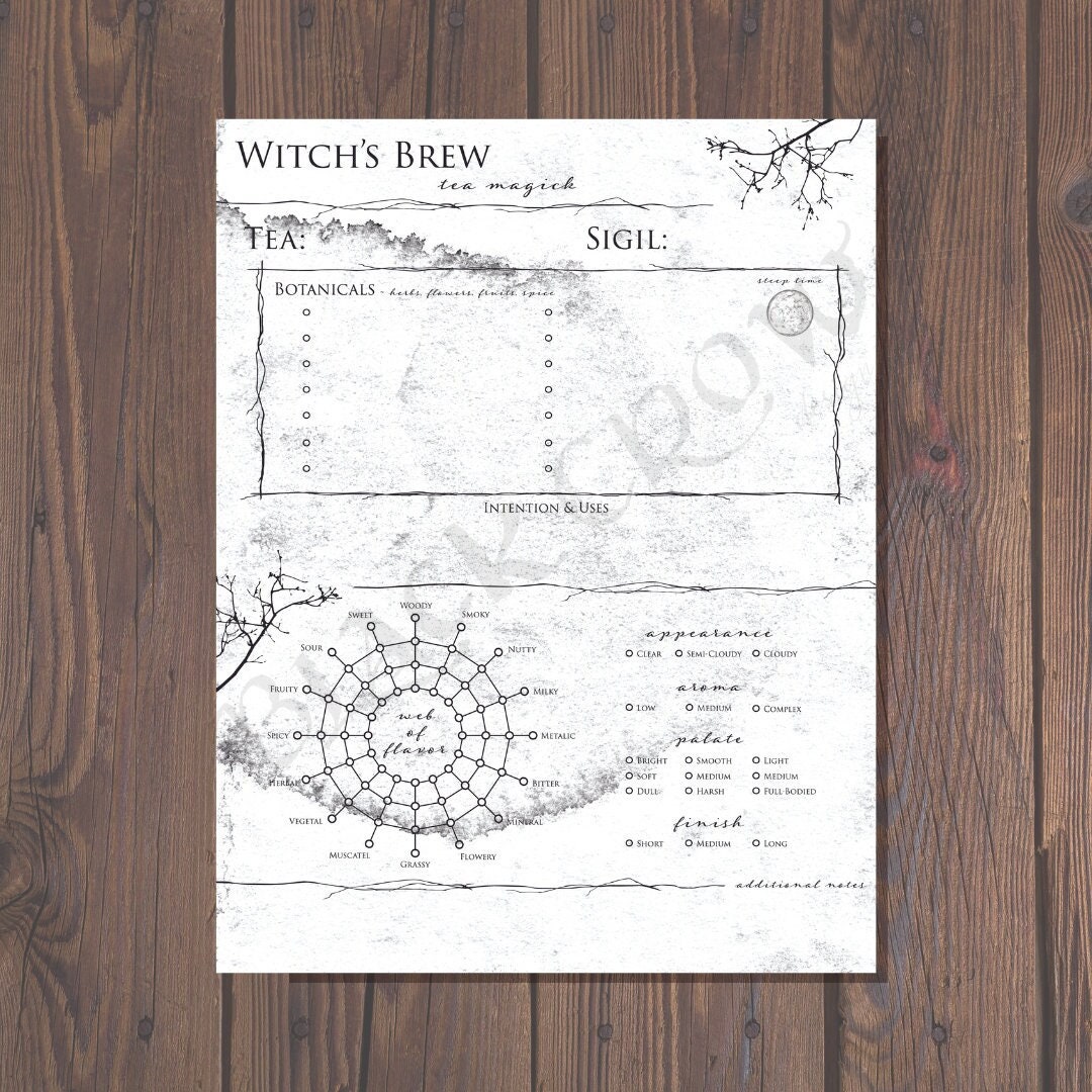 Witch's Brew | Homemade Tea | Tea Brewing Guide | Tea Recipe Template ...