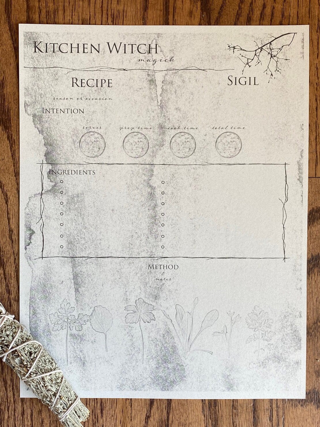 Kitchen Witch | Recipe Book | Recipe Cards | Recipe Book Template ...