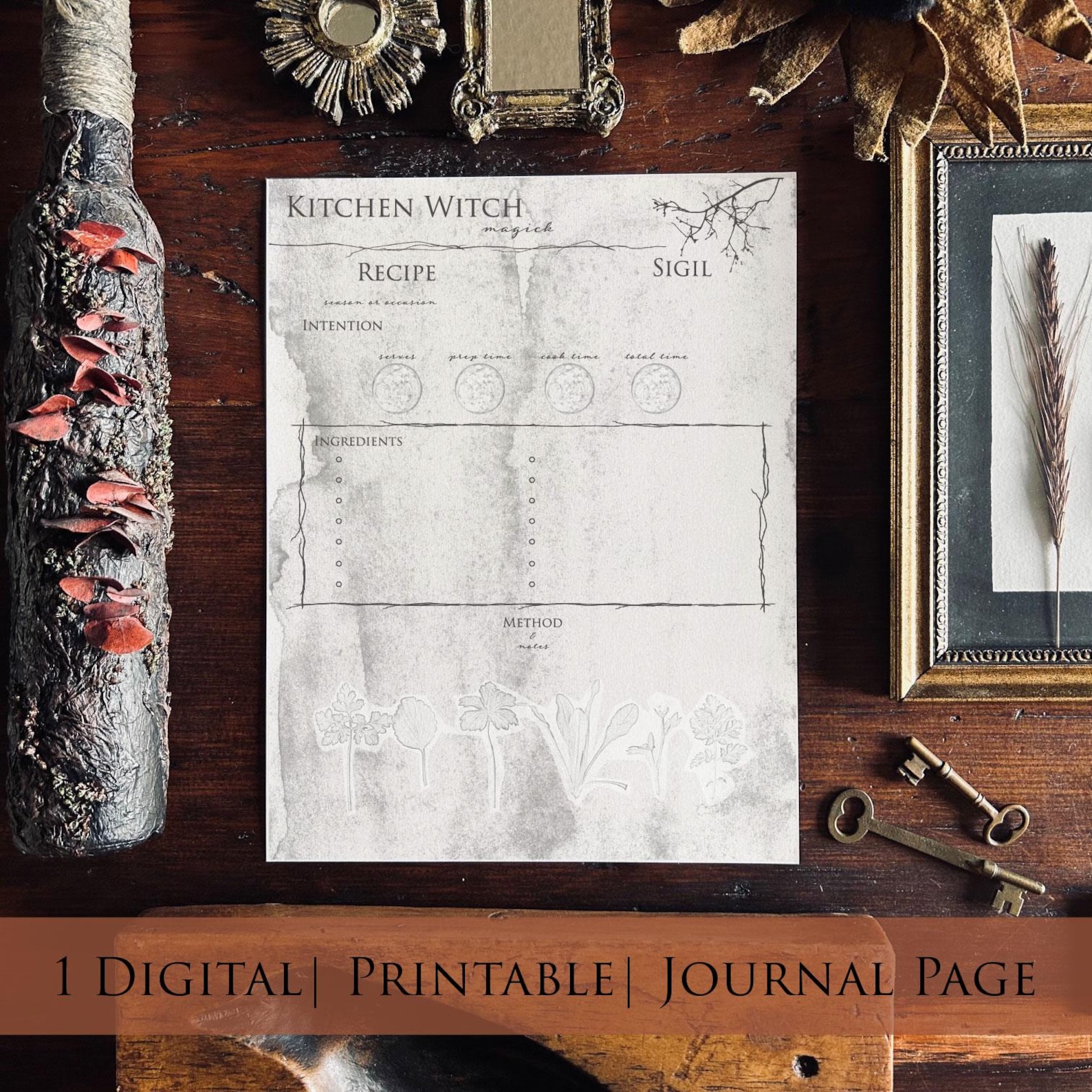 Kitchen Witch | Recipe Book | Recipe Cards | Recipe Book Template ...