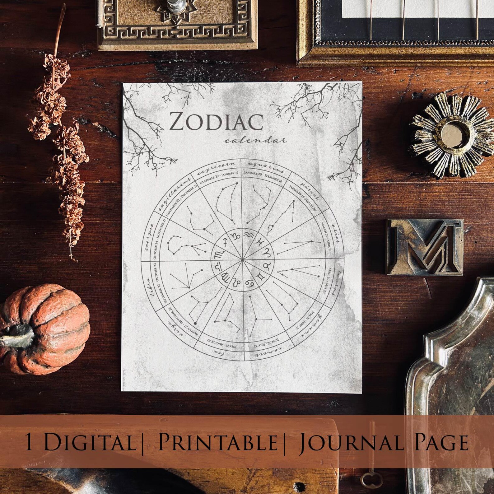 Zodiac Wheel Calendar | Zodiac Sign Gift | Zodiac Signs Date | Zodiac ...