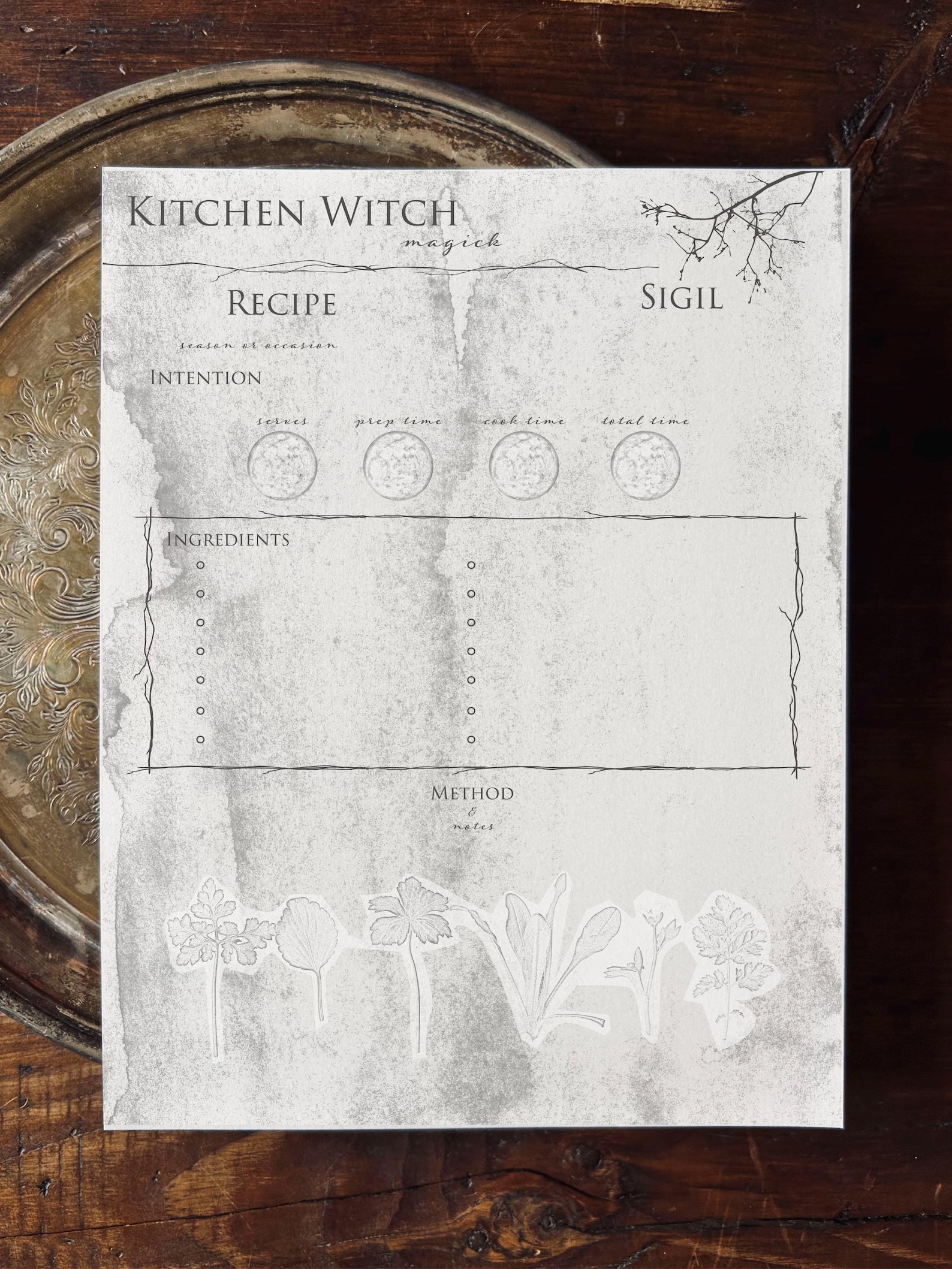 Kitchen Witch | Recipe Book | Recipe Cards | Recipe Book Template ...