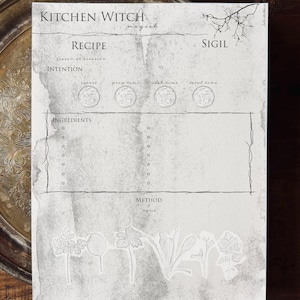 Kitchen Witch | Recipe Book | Recipe Cards | Recipe Book Template ...