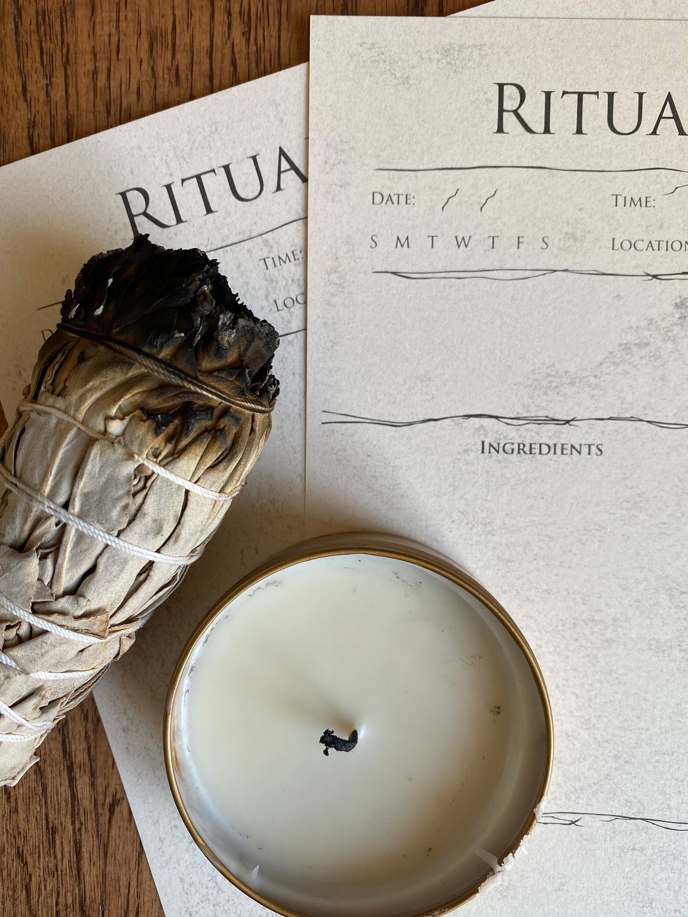 Ritual Worksheet Witchy Worksheet Summer Solstice Ritual Digital ...