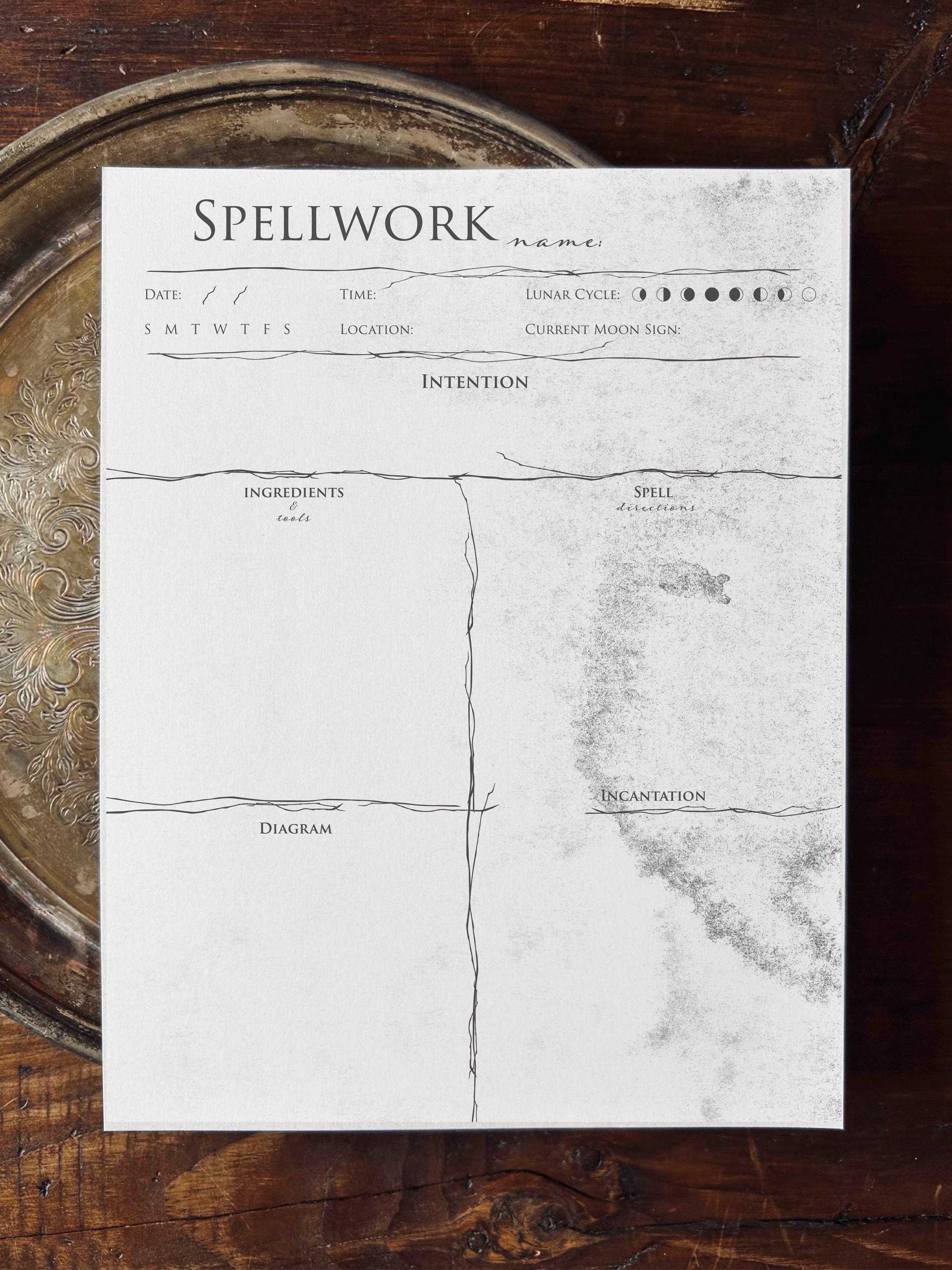 Witchcraft Bundle | Witch Worksheet | Palmistry Printable | Full Moon ...