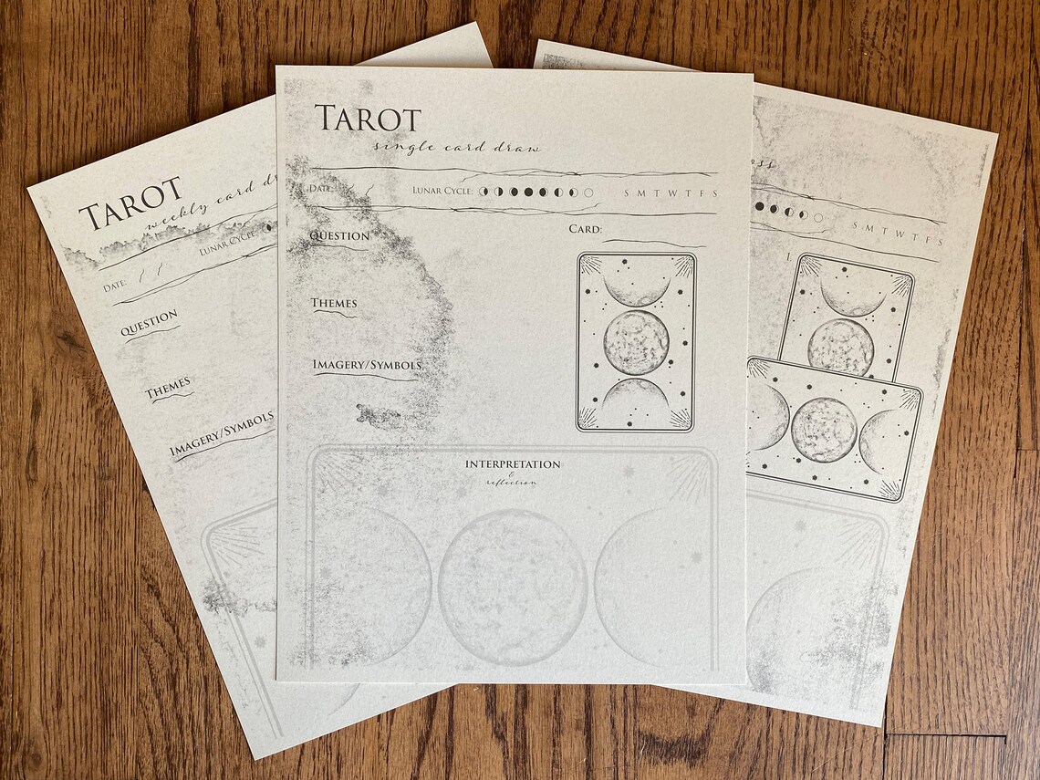 Tarot Tarot Reading Tarot Worksheet Ritual Bullet Journal Journal ...