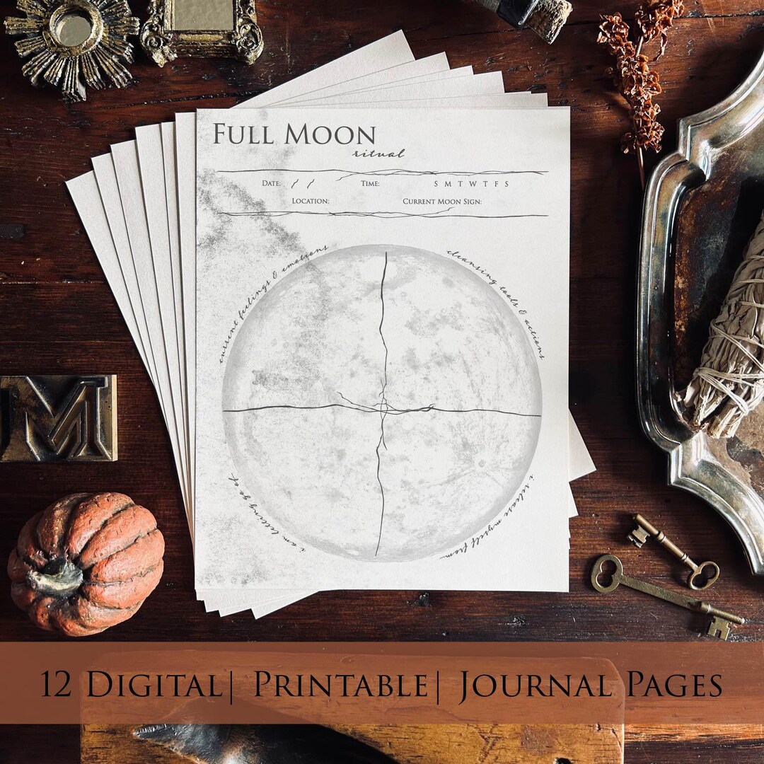 Witchcraft Bundle | Witch Worksheet | Palmistry Printable | Full Moon ...
