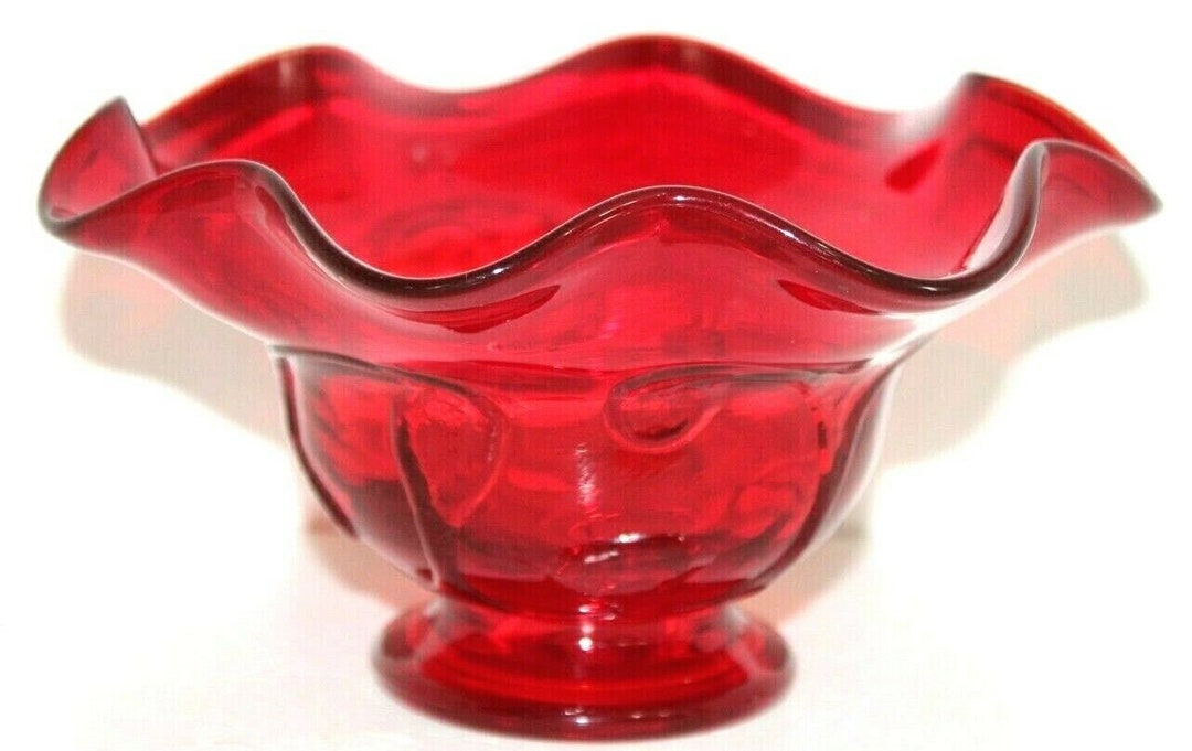 Vintage Viking Bullseye Ruby Red Dish Bowl Yesteryear Line - Etsy Australia