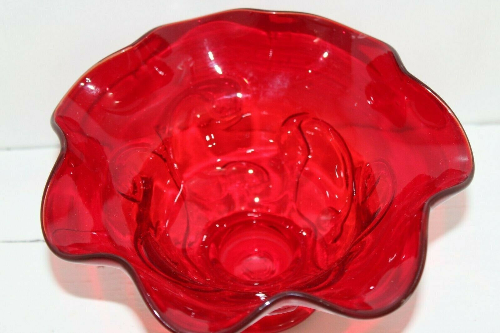 Vintage Viking Bullseye Ruby Red Dish Bowl Yesteryear Line - Etsy Australia