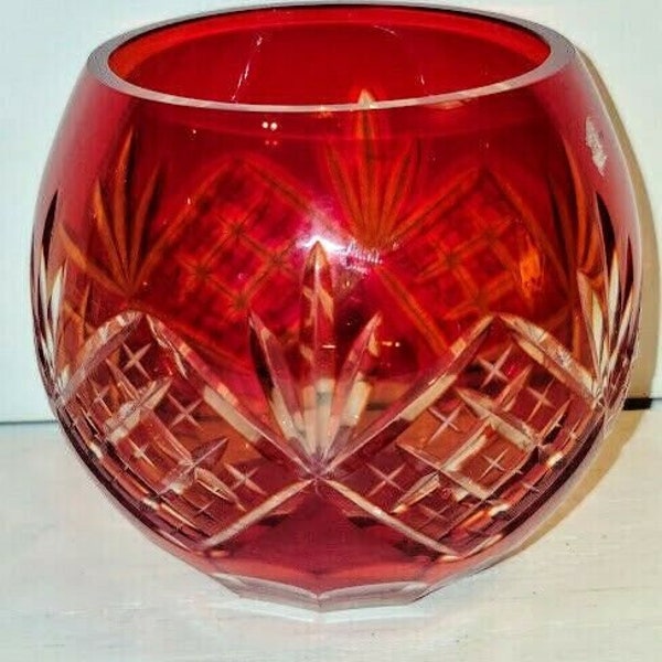 Ruby Red and Clear - Etsy