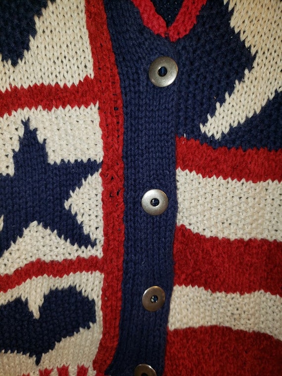 Vintage Westbound Patriotic American Flag Sweater Ves… - Gem