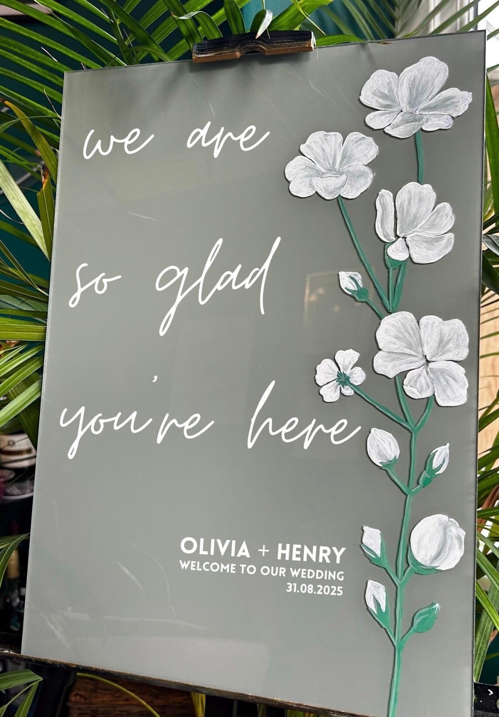 A3 Bespoke Hand Painted Acrylic Event Sign | Handmade and Customised ...