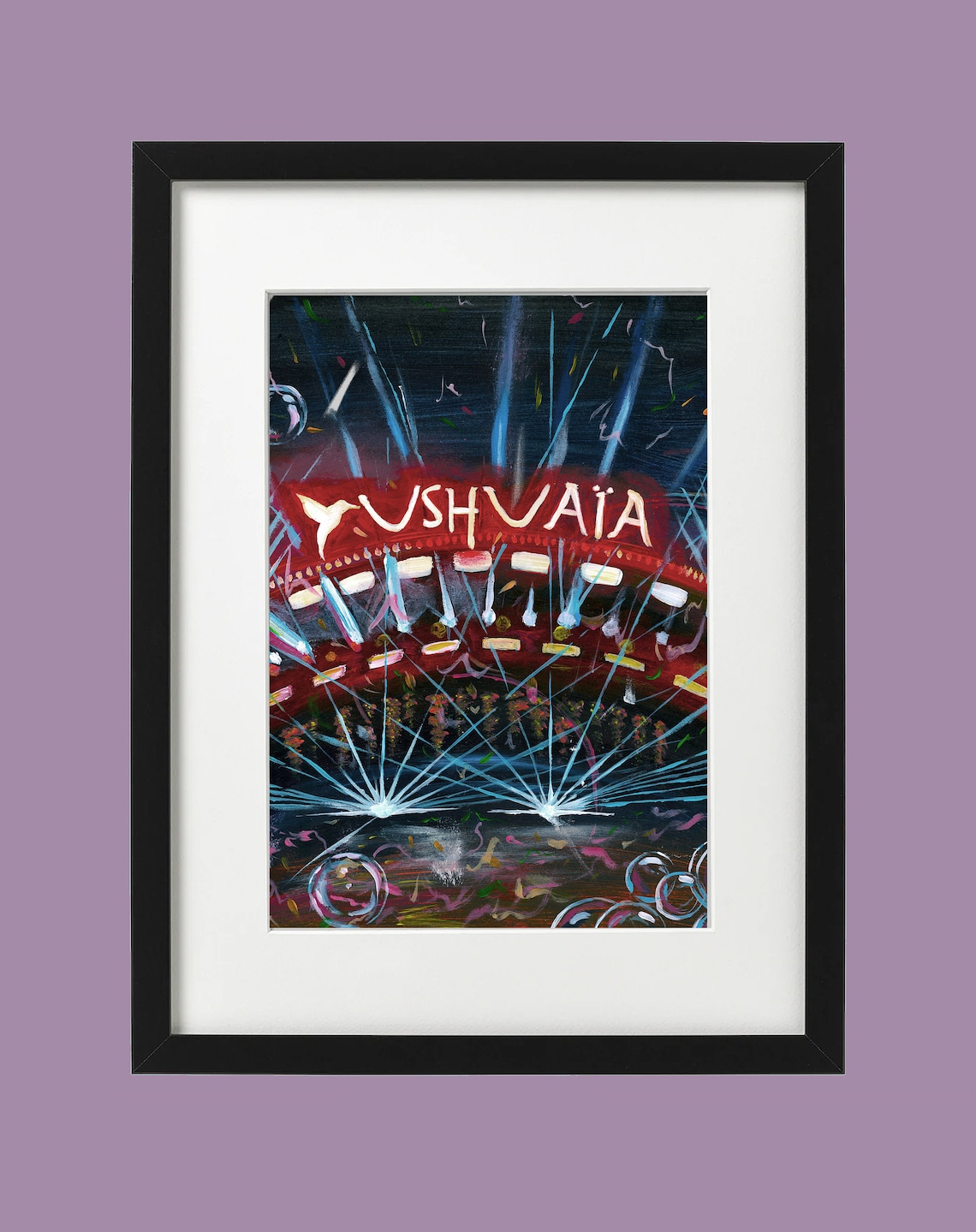 Ushuaia Ibiza | Playa D'en Bossa | Acrylic Painting Art Print - Etsy