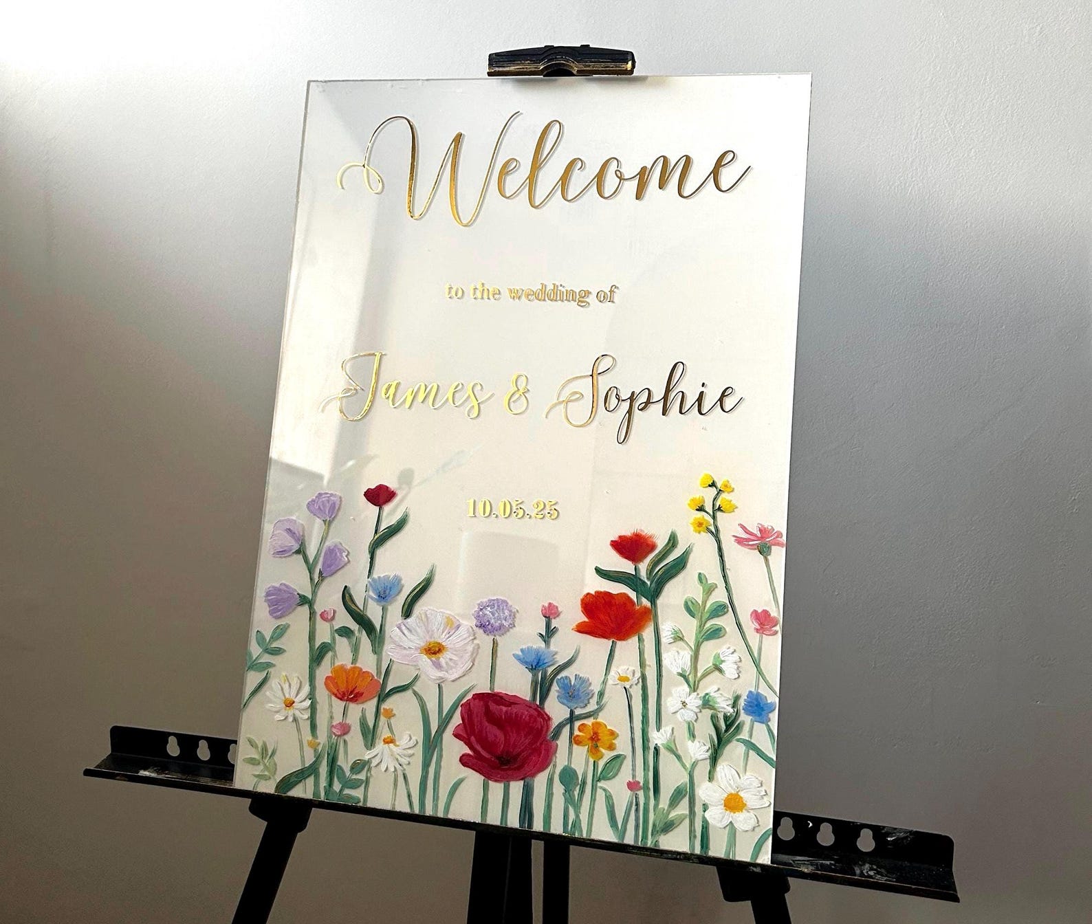 A3 Bespoke Hand Painted Acrylic Event Sign | Handmade and Customised ...