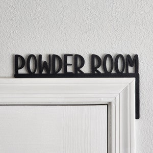 Powder Room Door Topper | Over the Door Sign | Farmhouse Bathroom Sign ...