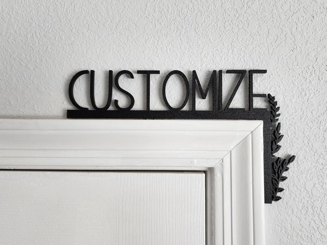 Custom Door Topper | Over the Door Sign | Minimalist | Bathroom Sign ...