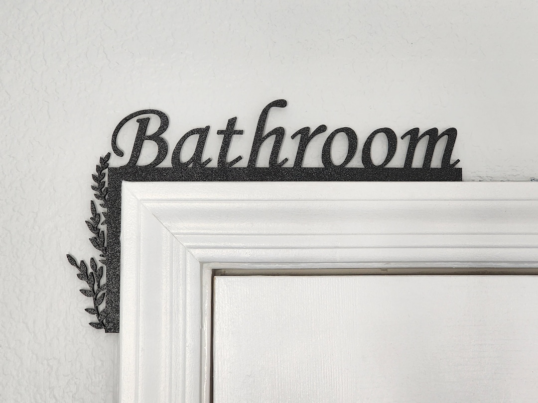 Bathroom Door Topper | Over the Door Sign | Bathroom Sign | Airbnb Sign ...