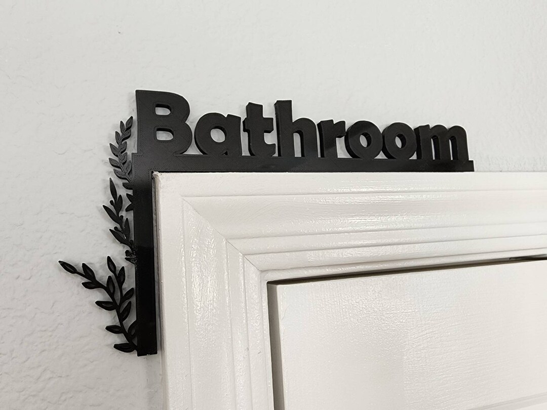Bathroom Door Topper Over the Door Sign Bathroom Sign - Etsy