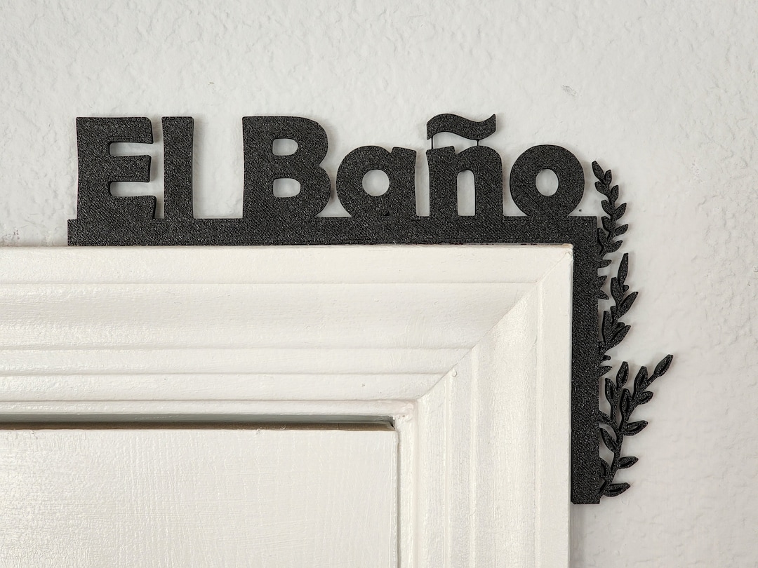El Bano Door Topper | Over the Door Sign | Bathroom Sign | Airbnb Sign ...