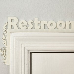Restroom Door Topper | Over the Door Sign | Restroom Sign | Airbnb Sign ...