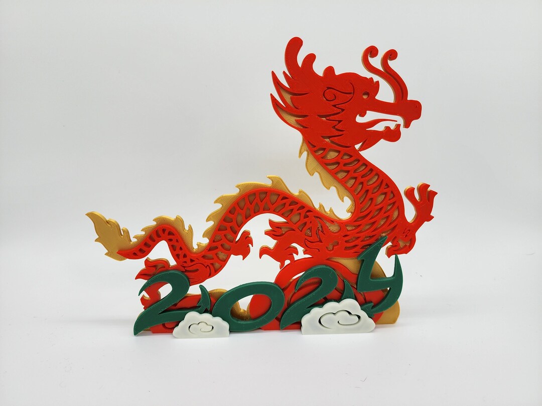 Chinese New Year 2024 | Year of the Dragon Multi Layer Art Decor ...