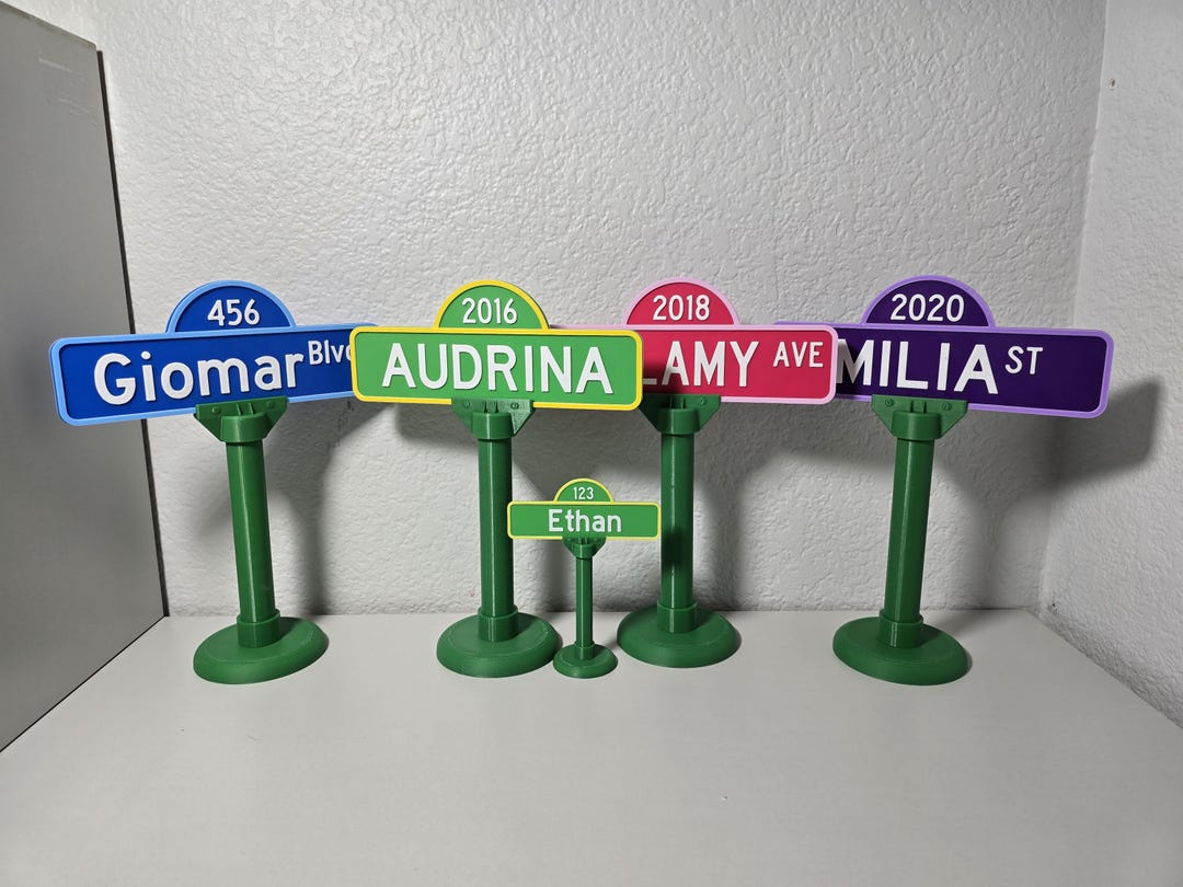Personalized Street Sign Stand | Custom Name Plate Street Signage ...