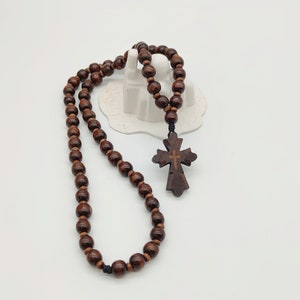 Eastern Orthodox Christianity Wood Coptic Cross Necklace Brown Glossy ...