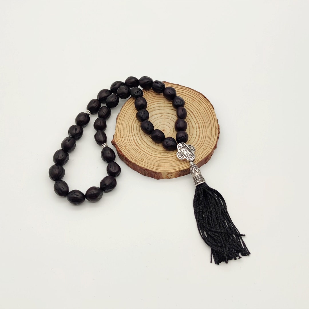 Orthodox Prayer Rope 33 Beads With Natural Aromatic Nutmeg Seeds Beads ...