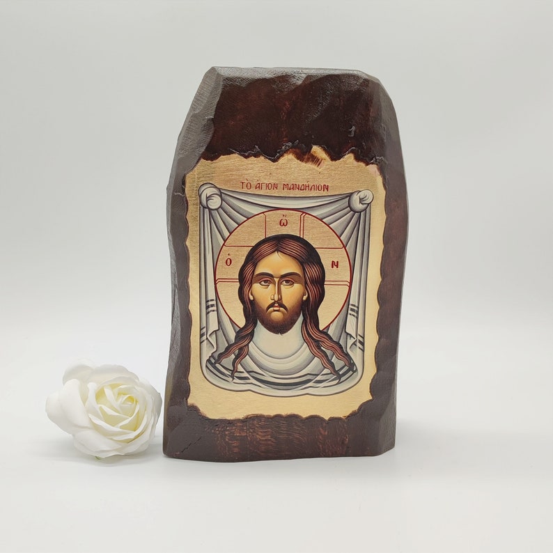 Orthodox Byzantine Icon of Jesus Christ Icon the Holy Shroud - Etsy