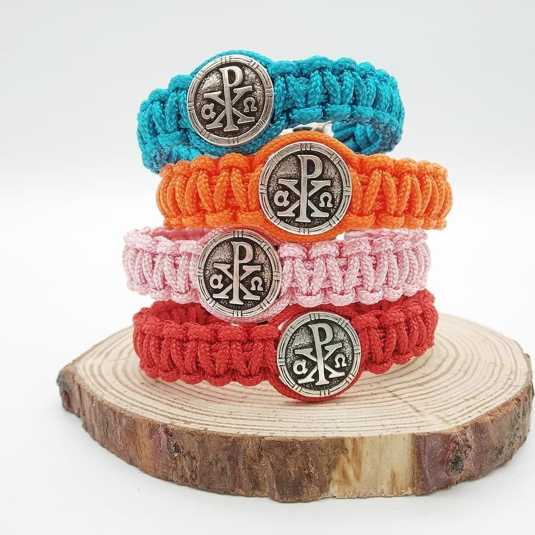 Christogram Paracord Bracelets Chi Rho ARHO of Jesus Christ Religious ...