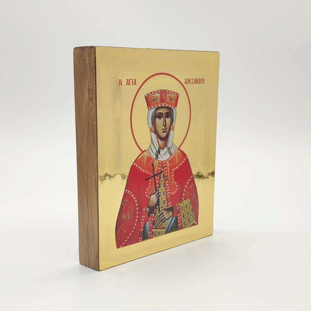 Eastern Orthodox Icon of Saint Alexandra of Rome Gold - Etsy
