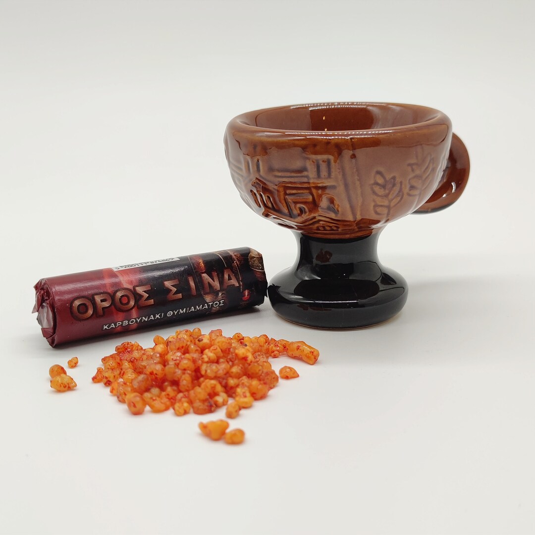 Orthodox Incense Resin Burners Clay Thurible Glaze Finish PLUS Aromatic ...
