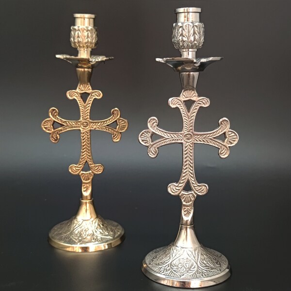 Wooden Cross Candle Holder - Etsy