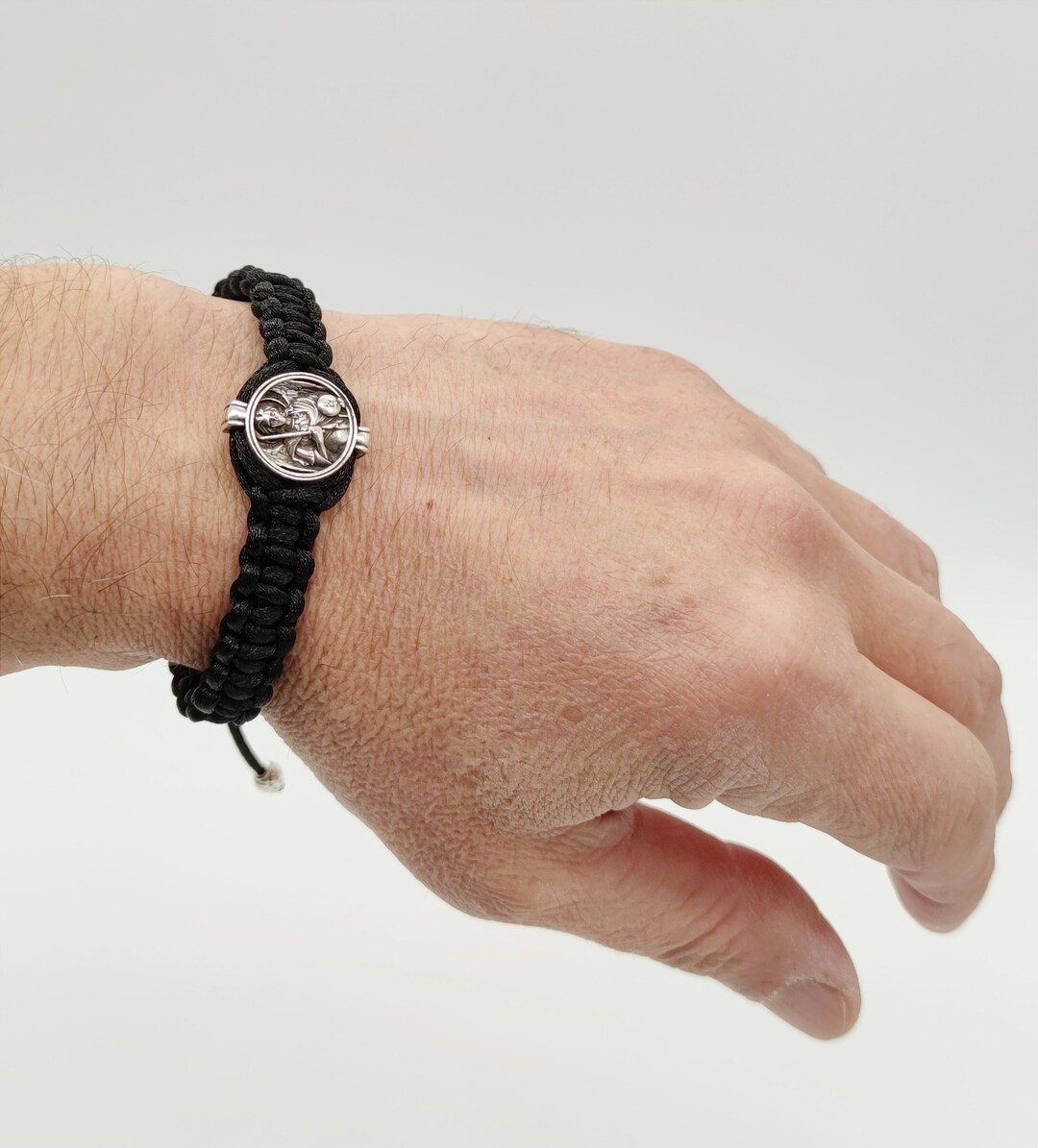 Handmade Black Cord Bracelets Archangel Gabriel Αρχάγγελος Γαβριήλ ...