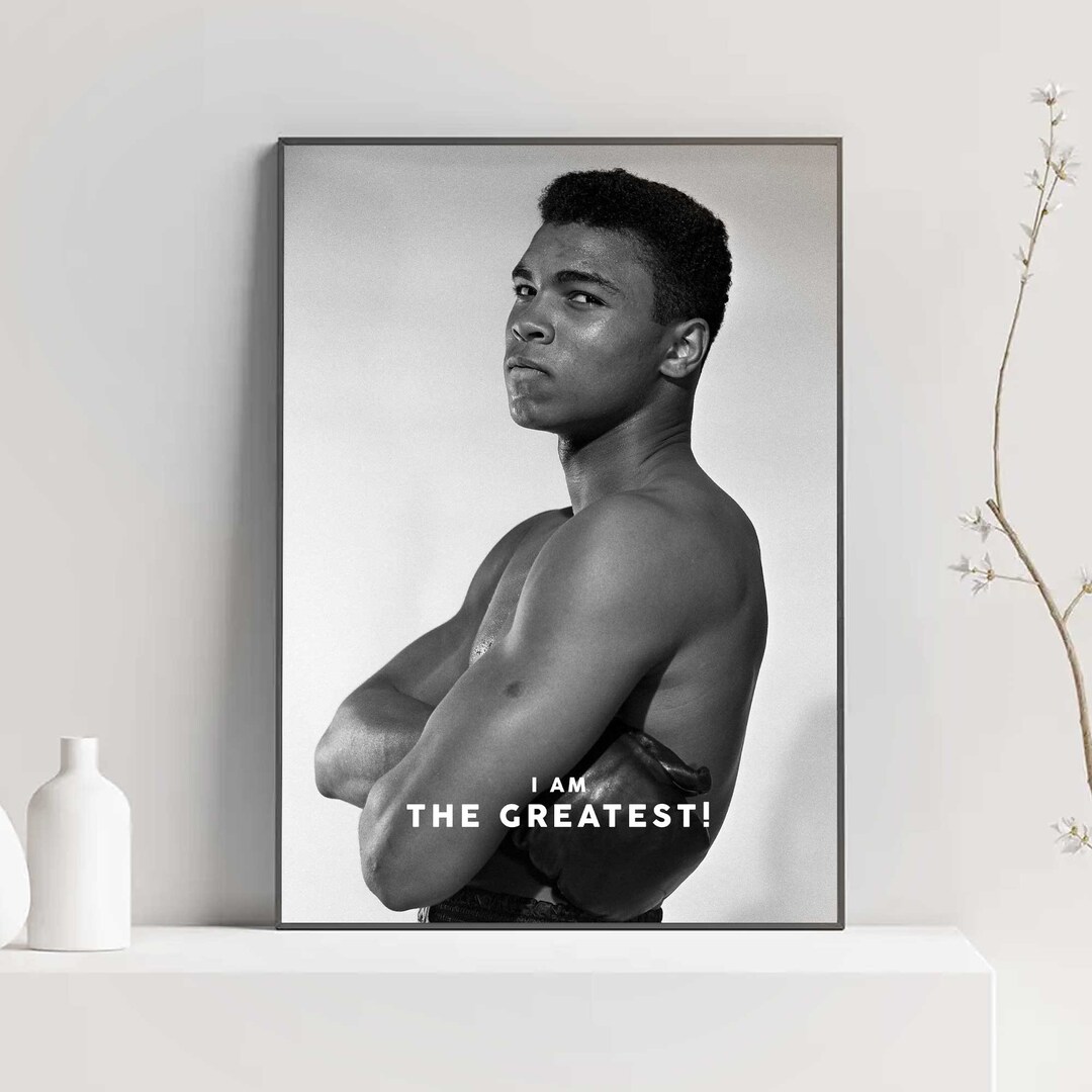 Muhammad Ali Poster, Wall Art, Printable Poster, Black and White ...