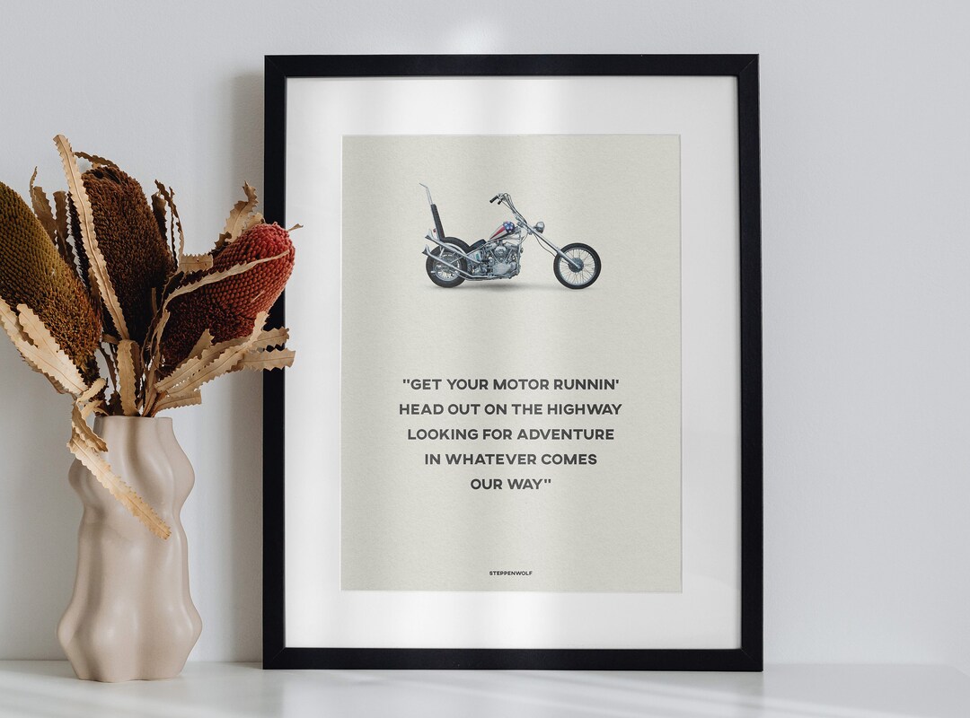 Steppenwolf Lyrics Digital Wall Art, Printable Downloadable Fathers Day ...