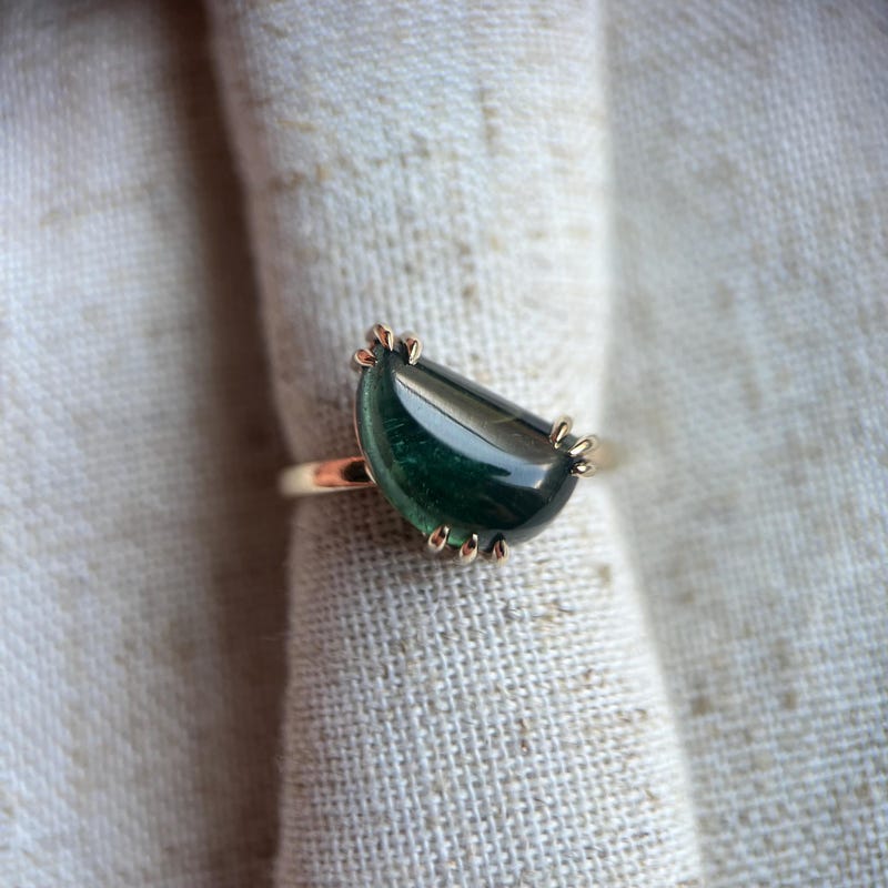9ct Dark Green Rings - Etsy UK