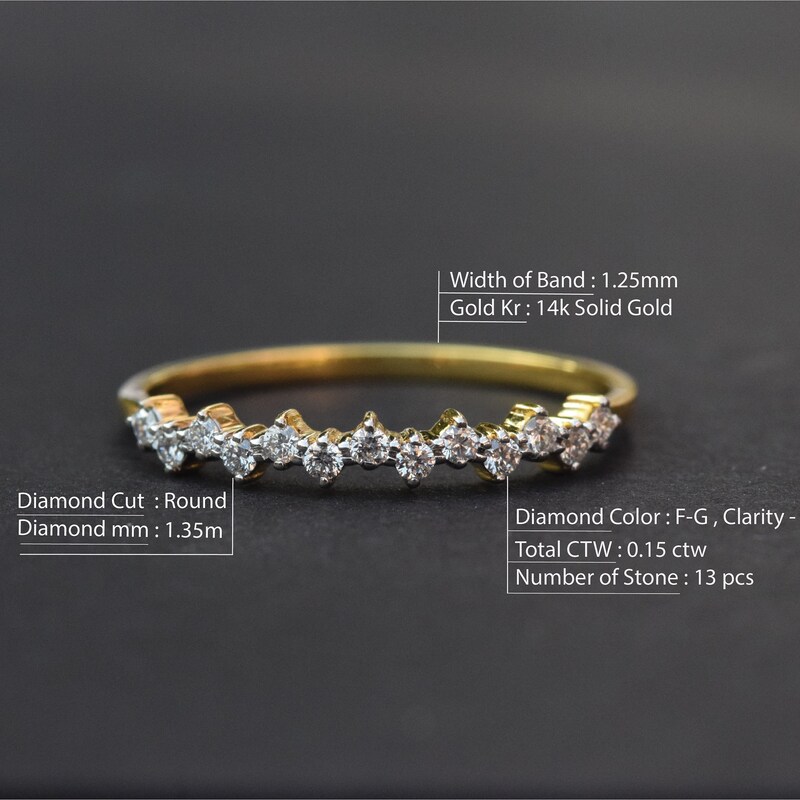 Simple Diamond Ring - Etsy