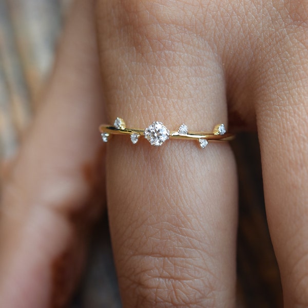 Dainty Simple Engagement Ring - Etsy